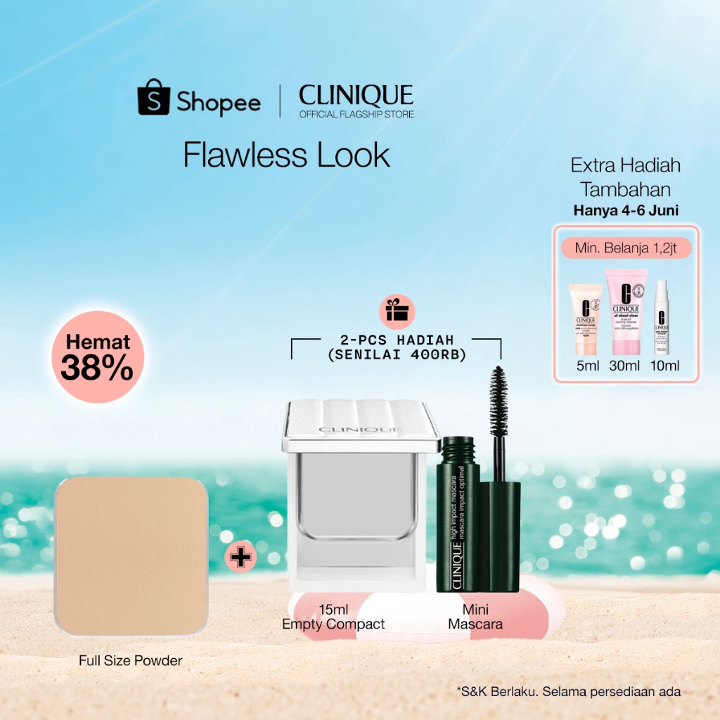 Jual Clinique Even Better Powder Makeup Water Veil SPF27/PA++++ Refill - Flawless look - powder ...