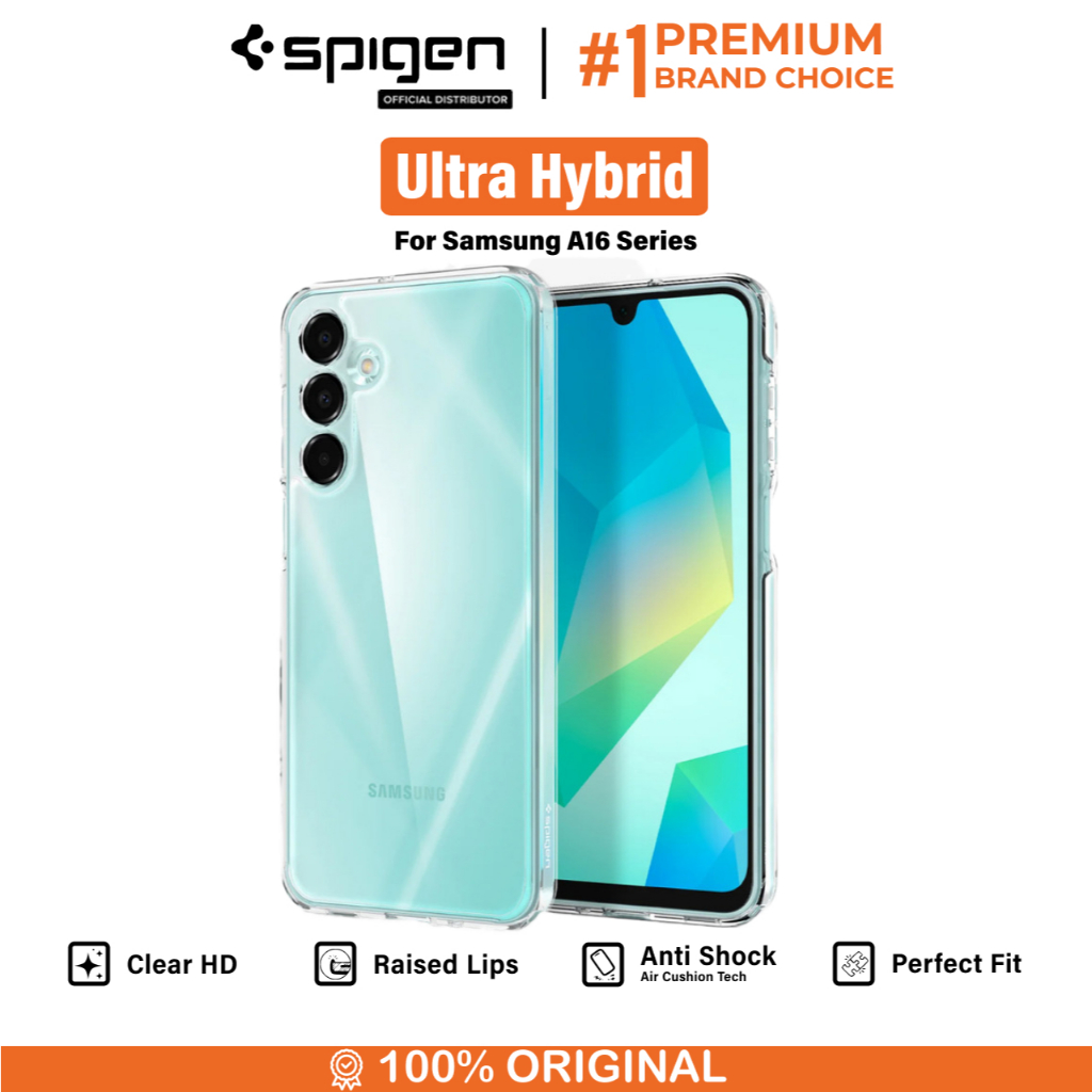 Jual Case Samsung Galaxy A16 5G Spigen Ultra Hybrid Clear Slim Anti Scratch Crack Shock Slip ...