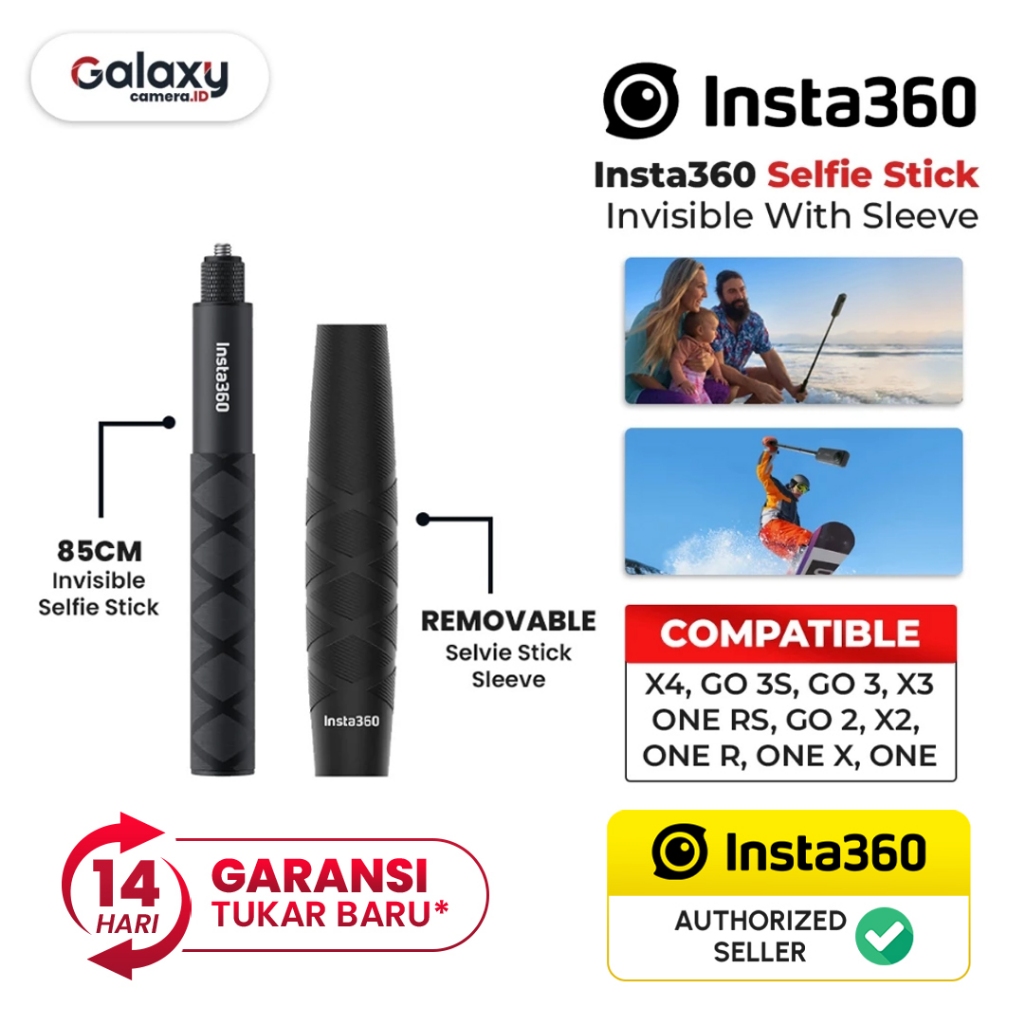 Jual Insta360 85CM Invisible Selfie Stick with Selfie Stick Sleeve ...