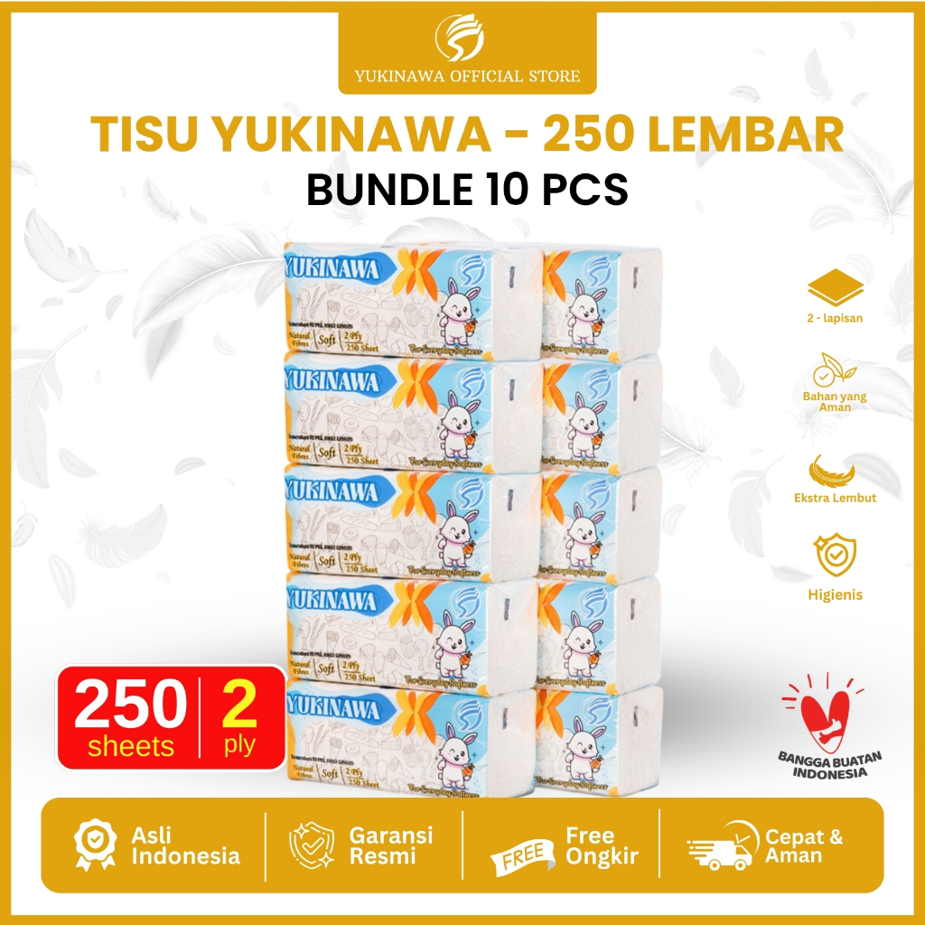 Jual Yukinawa Tisu 250 Lembar x 10 Pcs - Tissue Serbaguna Berkualitas ...