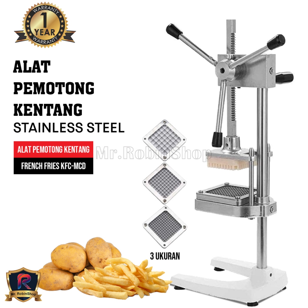 Jual Alat Pengiris Pemotong Kentang dan Daging Sayuran Buah Stainless ...