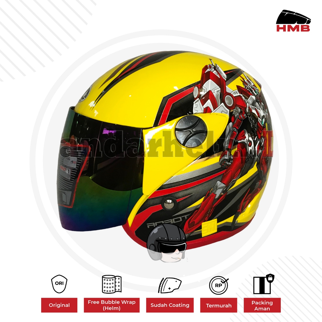Jual Helm Anak Junior Corak Transformer / Robot / Animasi (Merk Shel ...