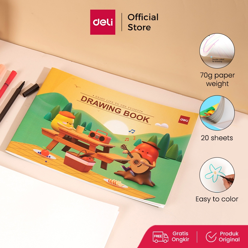 Jual Deli Buku Gambar / Drawing Book 20 Lembar EN080 1 Pcs | Shopee ...