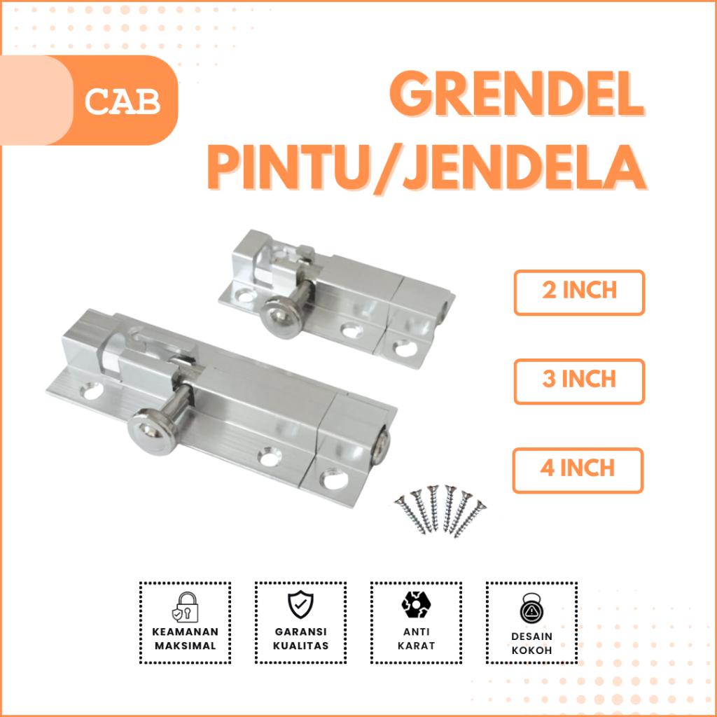 Jual CAB Grendel Pintu Jendela CAB Hardware Lock Series / Slot Pintu ...