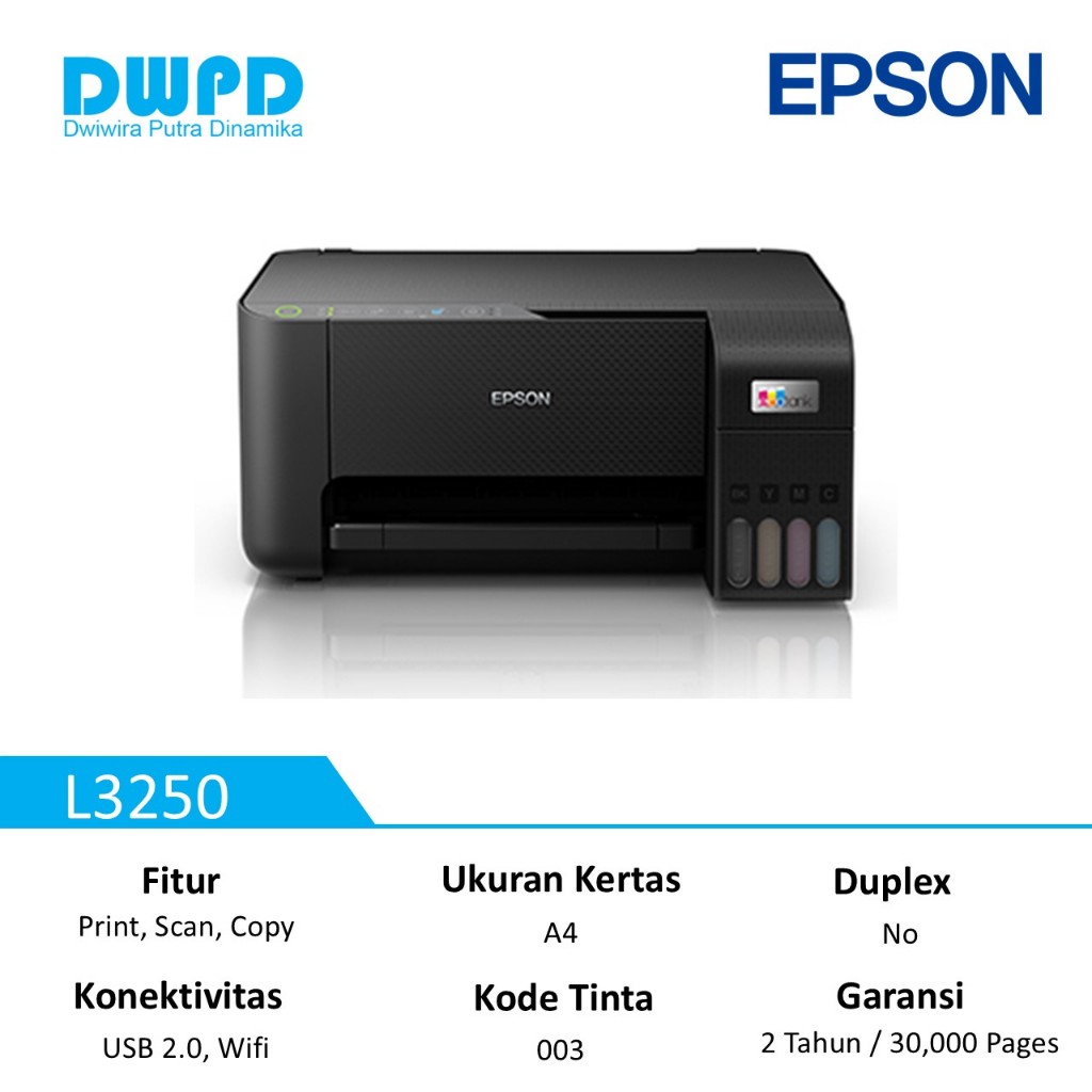 Jual EPSON Printer Ecotank L3250 Print Scan Copy Wifi A4 Garansi 2 ...
