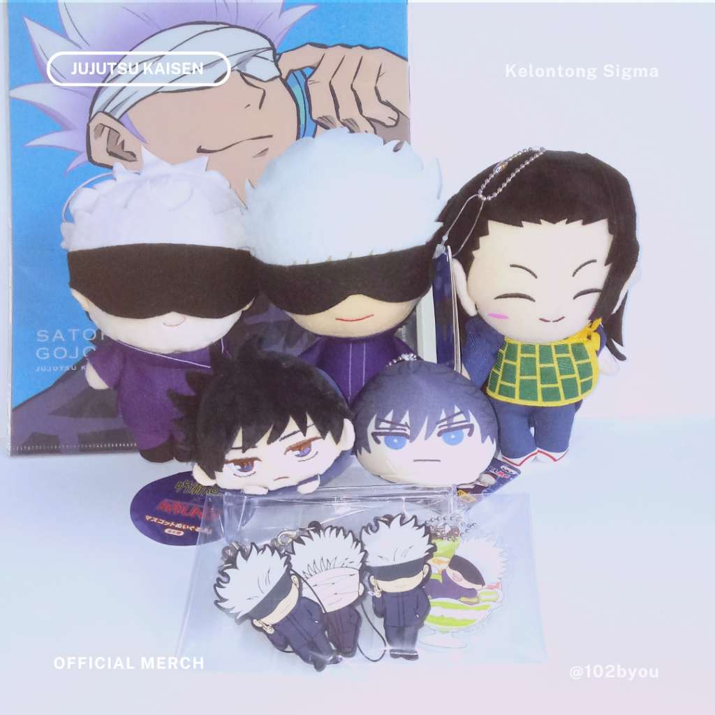 Jual Merch Jujutsu Kaisen Gojo Geto Megumi Fuwa Mochi Mochi Mascot ...