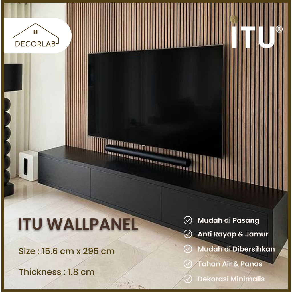 Jual ITU Wallpanel - Wood Panel PVC 15.6 cm x 295 cm - Wallpanel Kisi ...