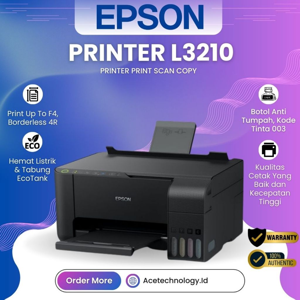 Jual Printer Epson L3210 All In One (Print, Scan, Copy) | EcoTank Infus A4 Original | Shopee ...