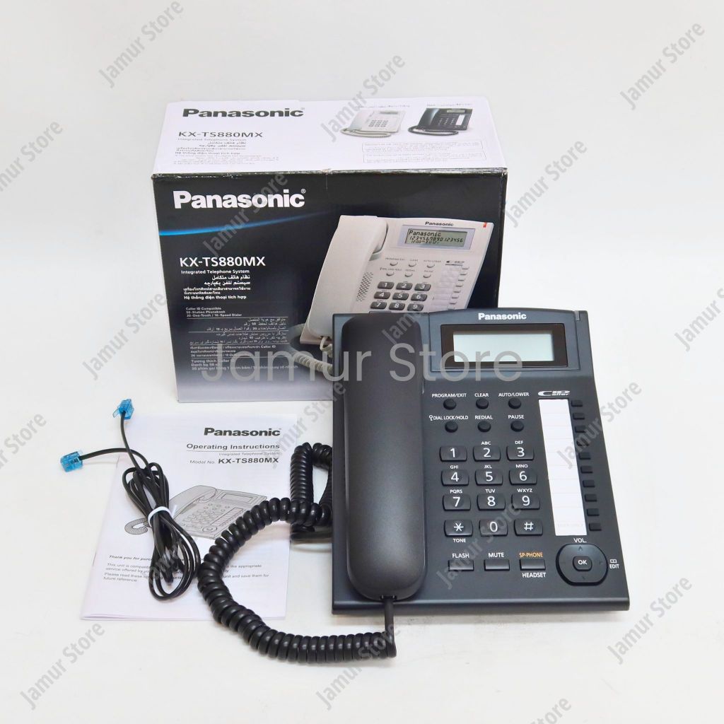 Jual Telepon Kabel Panasonic KX-TS880 Pesawat Telepon Rumah TS880MX | Shopee Indonesia