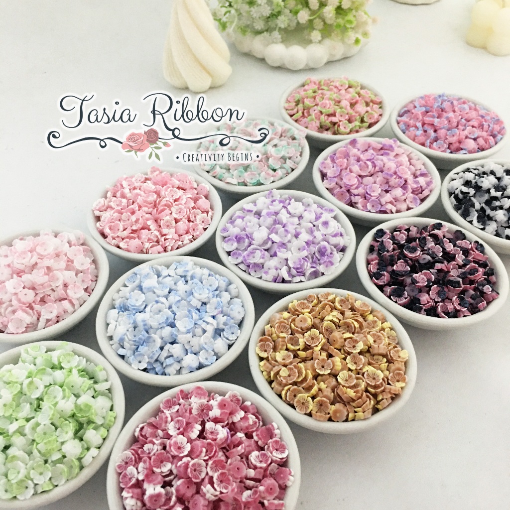 Jual (50pc) Manik Flower Small Lubang Tengah (Manik Kelopak Bunga Kecil ...