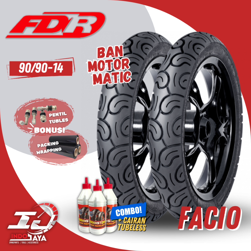 Jual [READY COD] BAN TUBELESS FDR FACIO ( 90/90-14 ) RING 14 / R14 ...