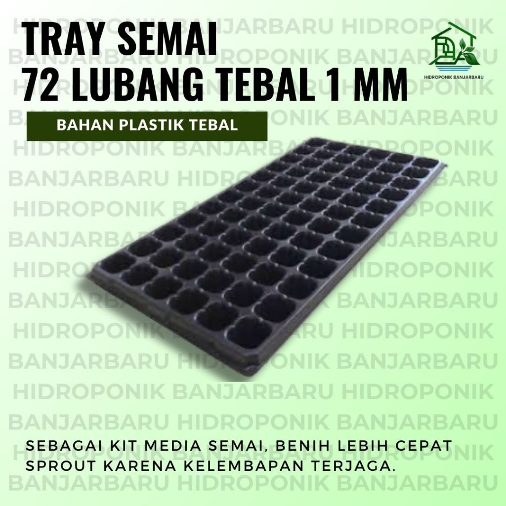 Jual TRAY SEMAI 72 LUBANG BENIH TEBAL 1 MM POT TRAY SEEDLLING TRAY TRAI ...