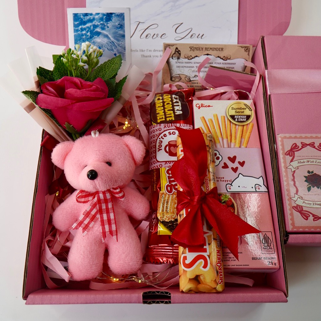 Jual Kado Gift Box Snack Box Cokelat Mini Hampers Ulang Tahun Valentine ...
