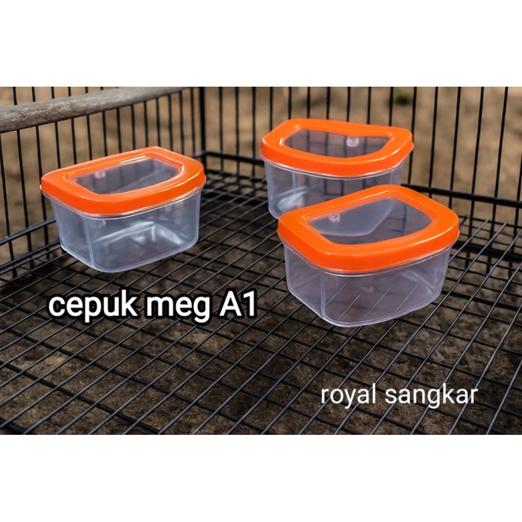 Jual CEPUK MEG A1 AKRILIK, CEPUK OVAL PLASTIK A5 wadah pakan/mandi ...