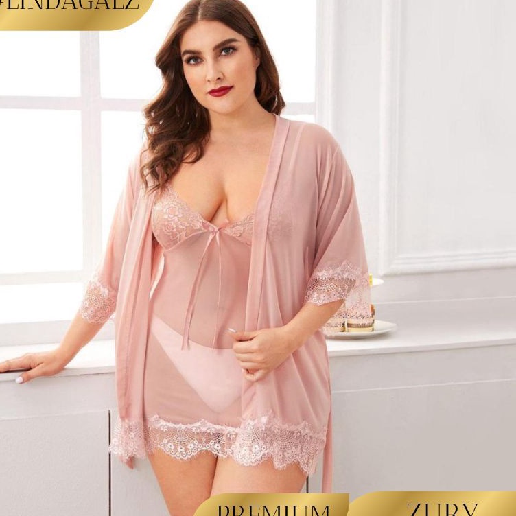 Jual KODE Y17Y LindaGalz ZURY Pakaian Tidur Wanita Dewasa Lingerie Jumbo Big Size Baju Tidur ...