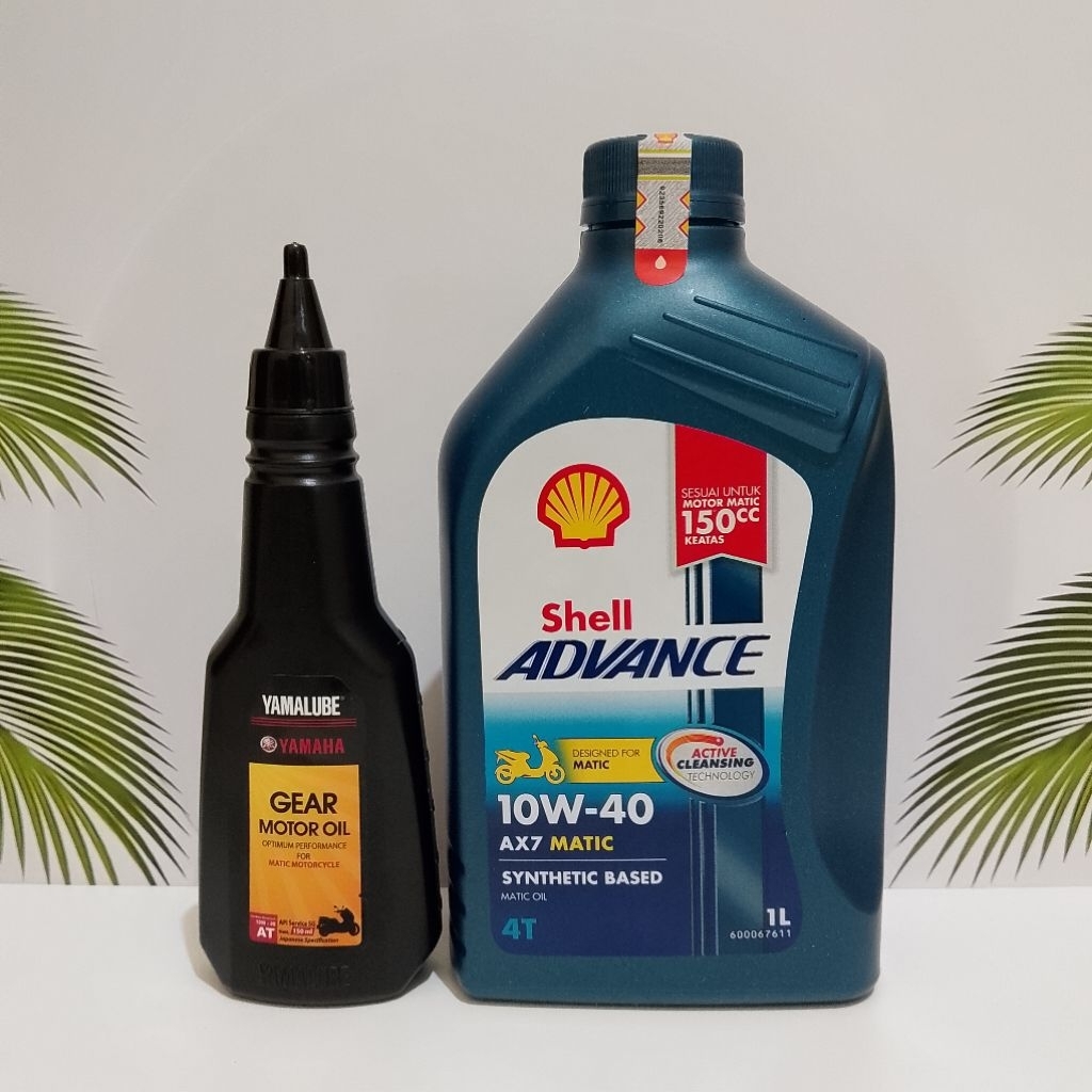 Jual OLI MESIN SHELL ADVANCE AX7 MATIC 1 LTR DAN YAMALUBE GIRBOK 150ML ...