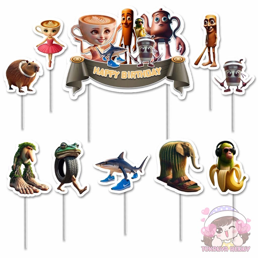 Jual Topper Cake Hiasan Kue Ulang Tahun Anak motif ANOMALI TUNG TUNG ...