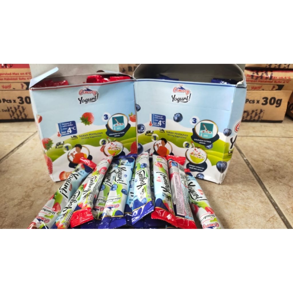 Jual YOGURT CIMORY STICK 30 GR (STRAWBERRY,,BLUEBERRY) | Shopee Indonesia
