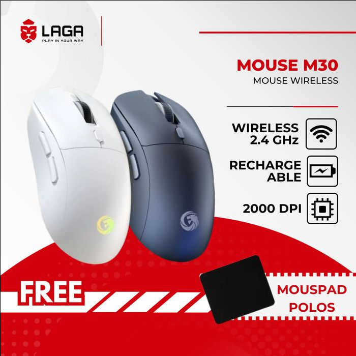 Jual Mouse wireless M30 Rechargeable Battery Silent Click RGB LED mouse ...