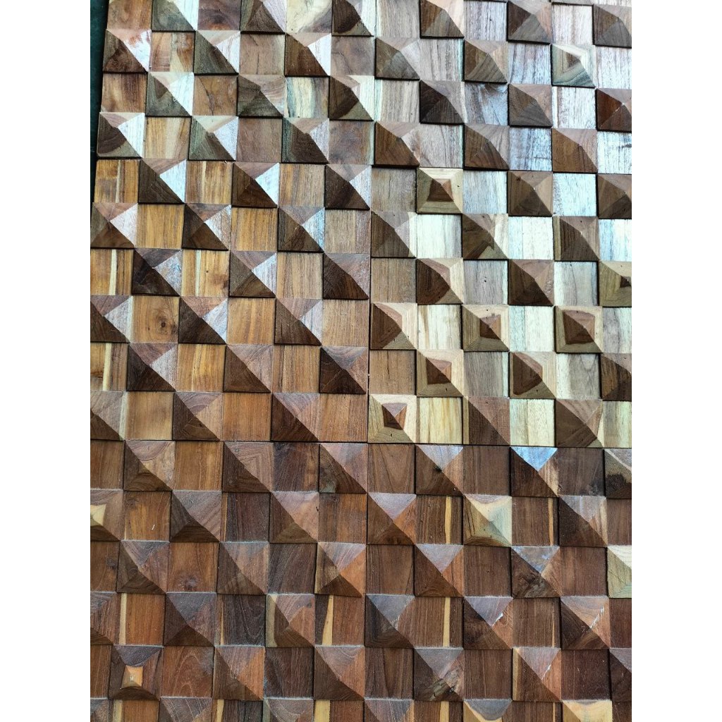 Jual SUKAYU Paket 1 m2 WOOD WALL PANEL 3D || WALL PANEL || PANEL ...