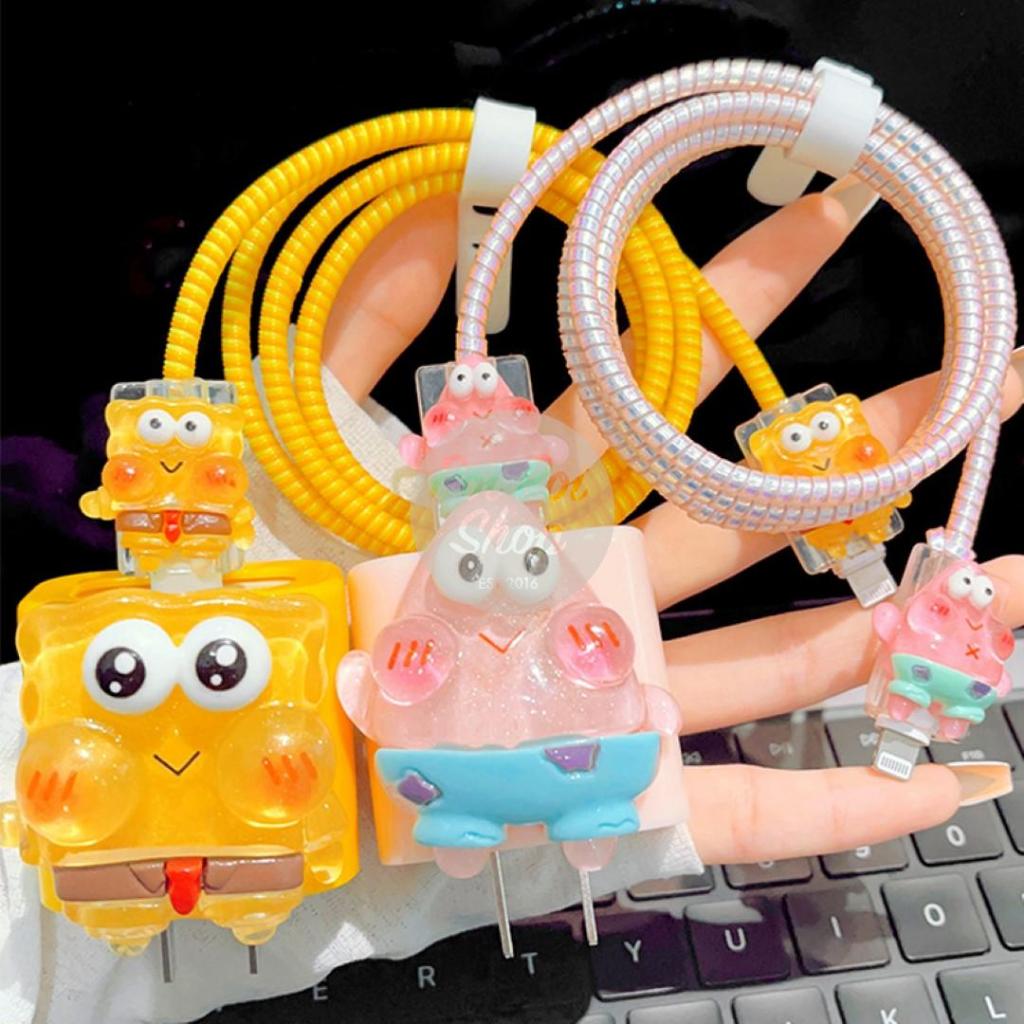 Jual Pelindung Kepala Kabel Charger Iphone Spongebob Patrick 18/20W ...