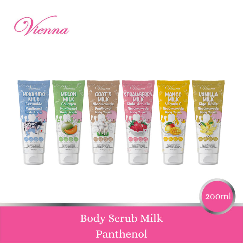 Jual Vienna Body Scrub Niacinamide Tube Series - 200 ml | Shopee Indonesia