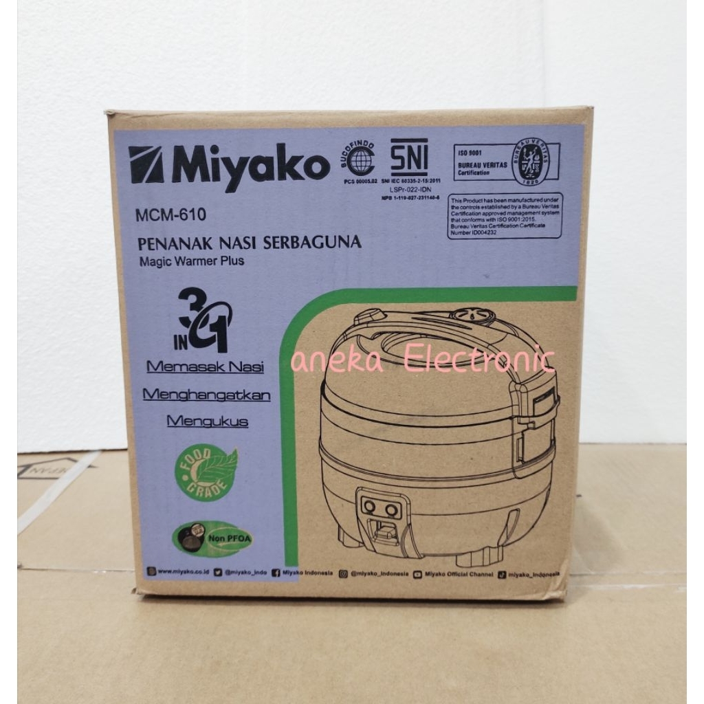 Jual Miyako Magiccom MCM-610 Rice Cooker 3in1 Body Plastik 1 Liter ...