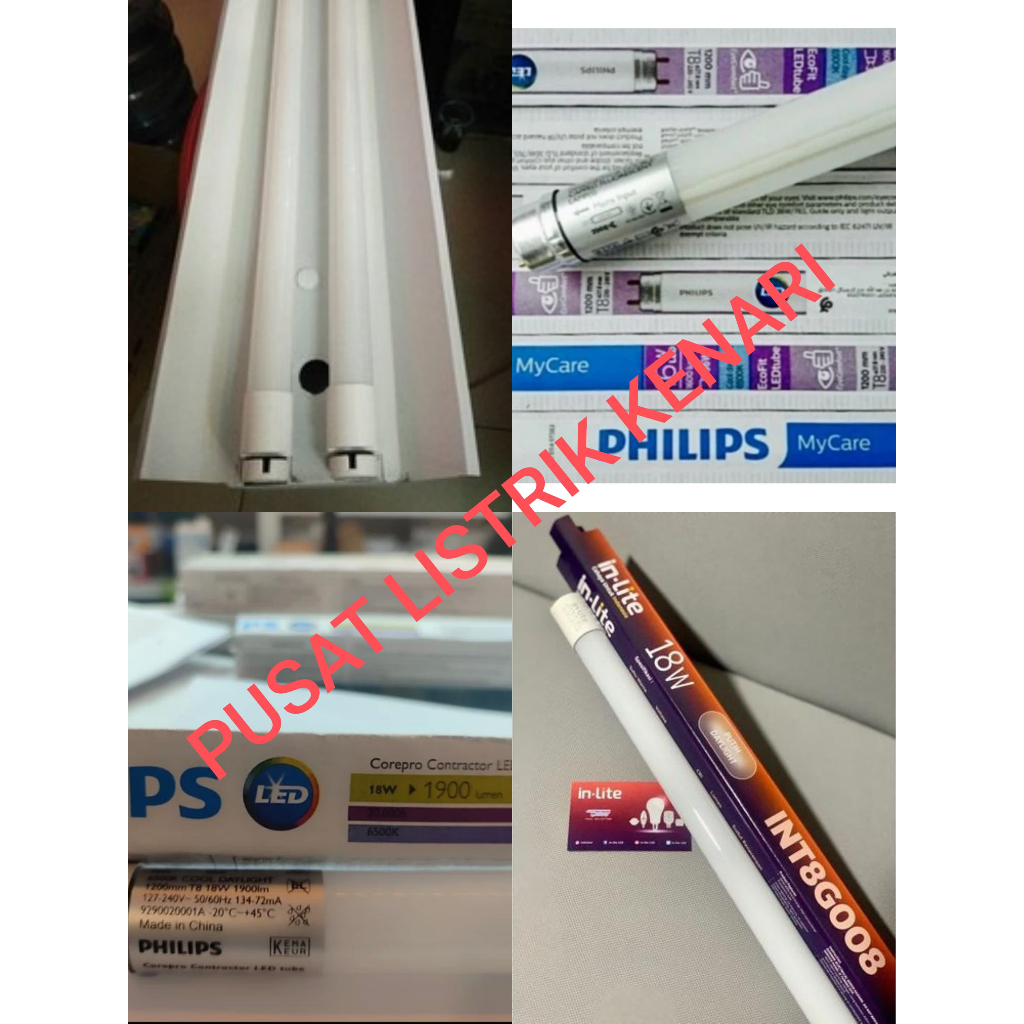 Jual KAP TLT8 TKO 2X36W 120CM / 2X16W LED PHILIPS / 2X18W LED PHILIPS ...