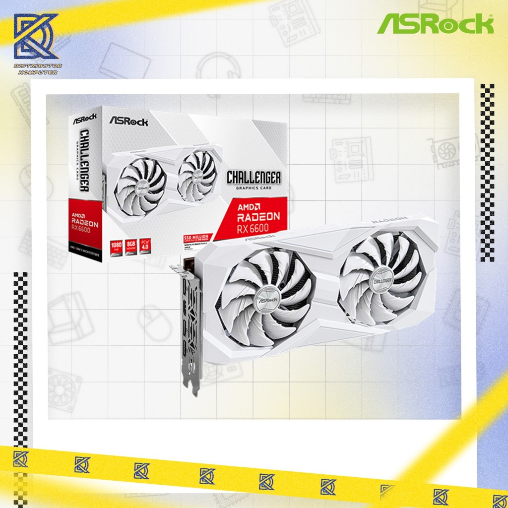 Jual ASROCK VGA Gaming RX 6600 Challenger 8GB GDDR6 White | VGA AMD ...