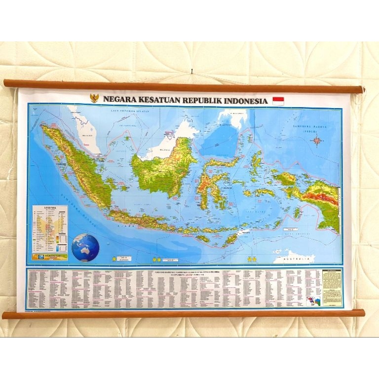 Jual KODE E25E Peta Bingkai NKRI Indonesia Ukuran Sedang Terbaru 38 ...
