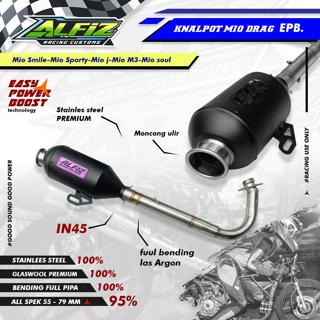 Jual knalpot mio sporty mio j mio m3 fino mio smile tipe ceklis inlet ...