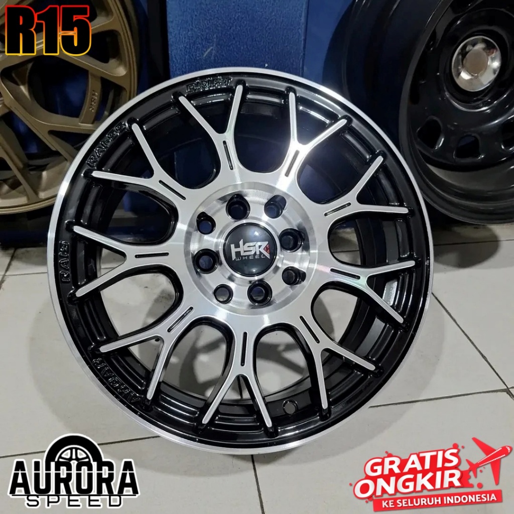 Jual Velg HSR ring 15 untuk mobil Panther Ayla Calya Freed Brio Etios March Mirage tipe HSR RAI ...