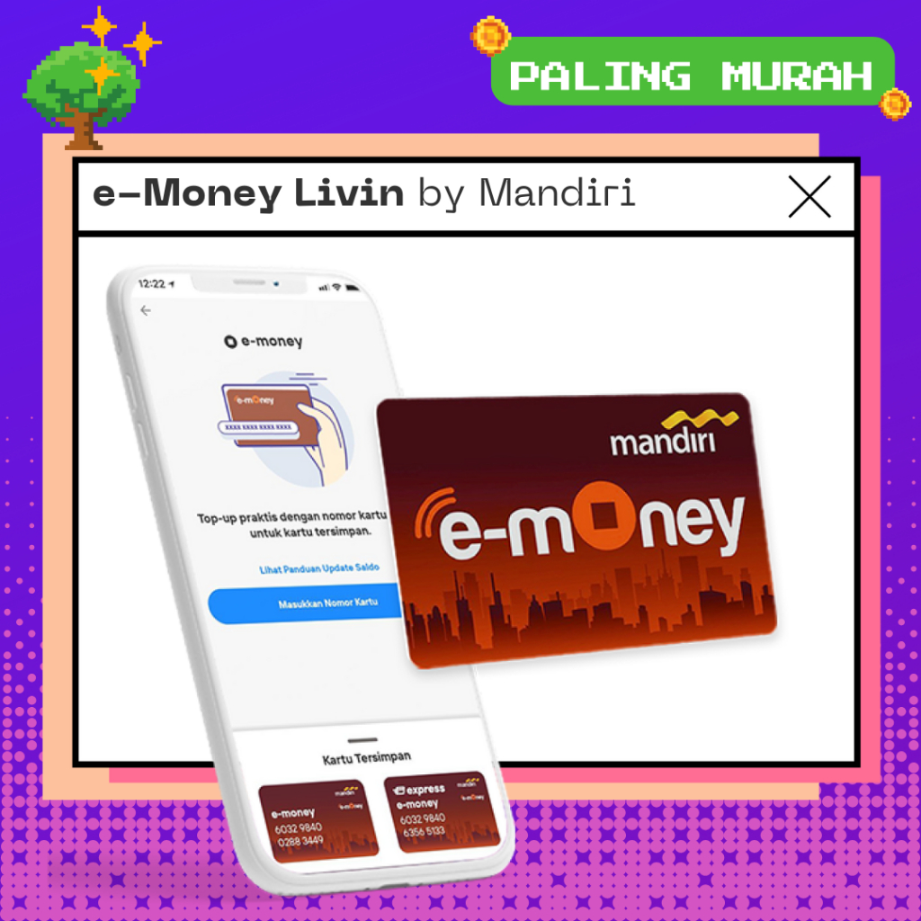 Jual e-Money RANDOM Livin' by Mandiri Original eToll eMoney (Kirim Acak ...