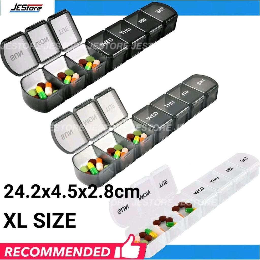 Jual KOTAK OBAT STRONG ( XL ) 7 DAYS PILL BOX TEMPAT VITAMIN HARIAN ...