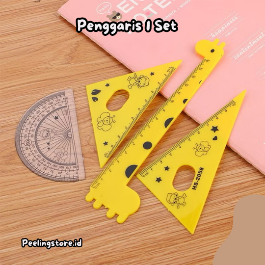 Jual Penggaris Animals 15cm ruler set/ Penggaris Plastik 1 Set 4 Model ...