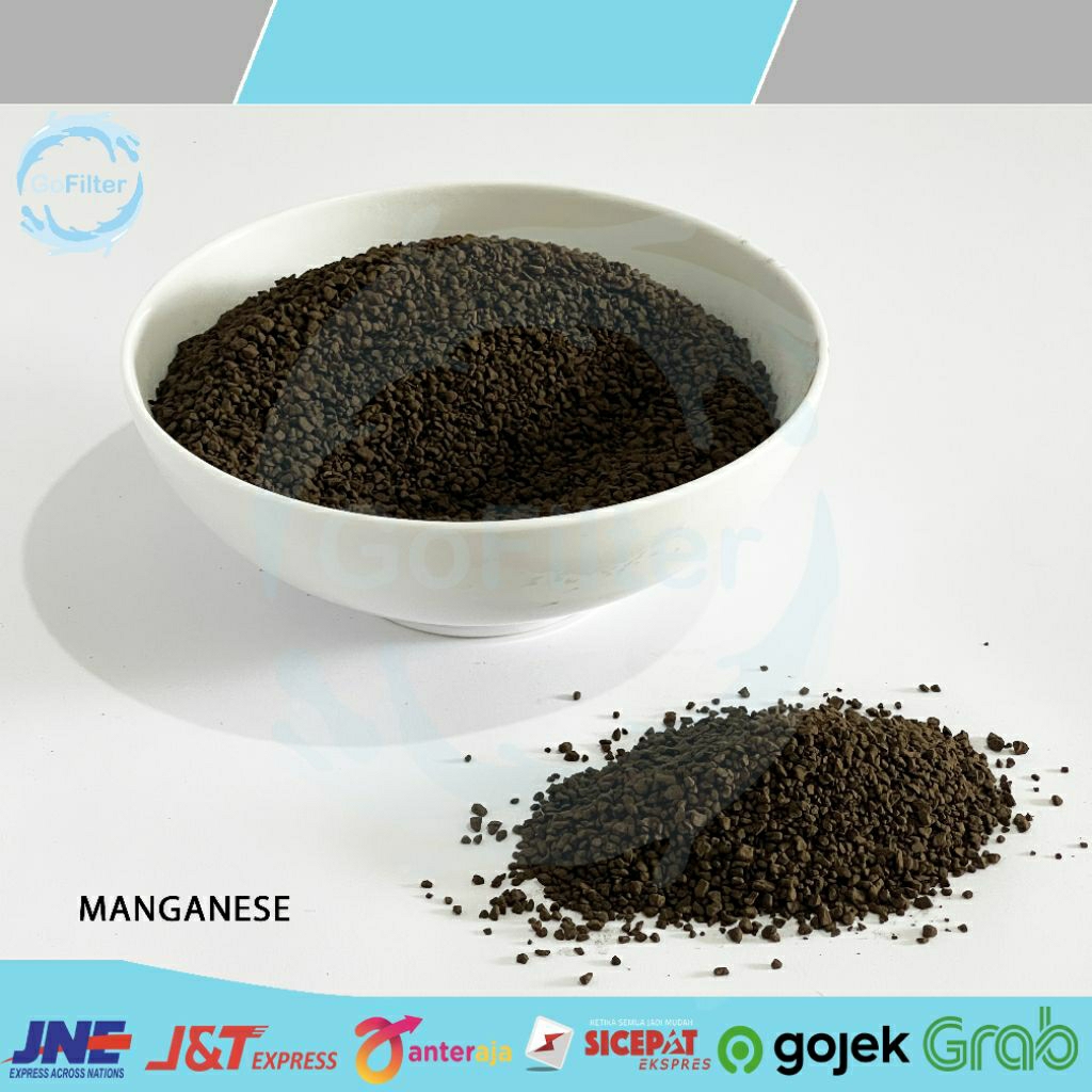 Jual MANGANESE GREENSAND ECER 500 GRAM 1 KG / FILTER AIR MANGAN BAU ...