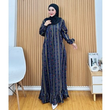 Jual GAMIS DRESS GODHONG SERIES BUMIL PANJANG RAYON RESLETING DEPAN ...