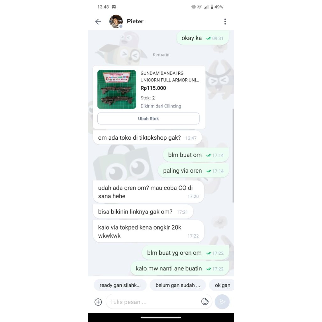 Jual BANDAI RG REAL GRADE 1/144 UNICORN FULL ARMOR BAZZOKA BAZOKA ...