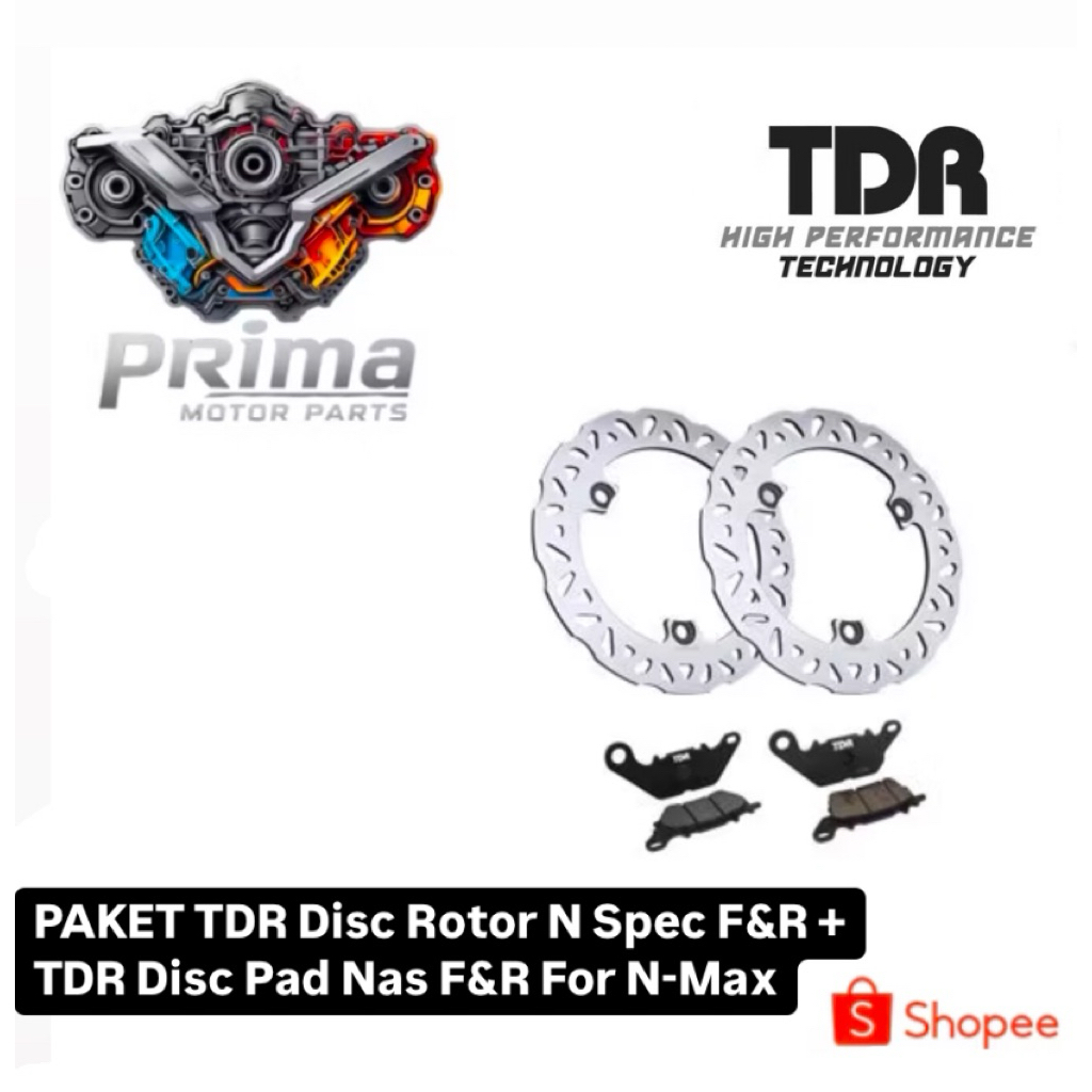 Jual PAKET TDR Disc Rotor N Spec + TDR Disc Pad Nas For N-Max | Shopee ...