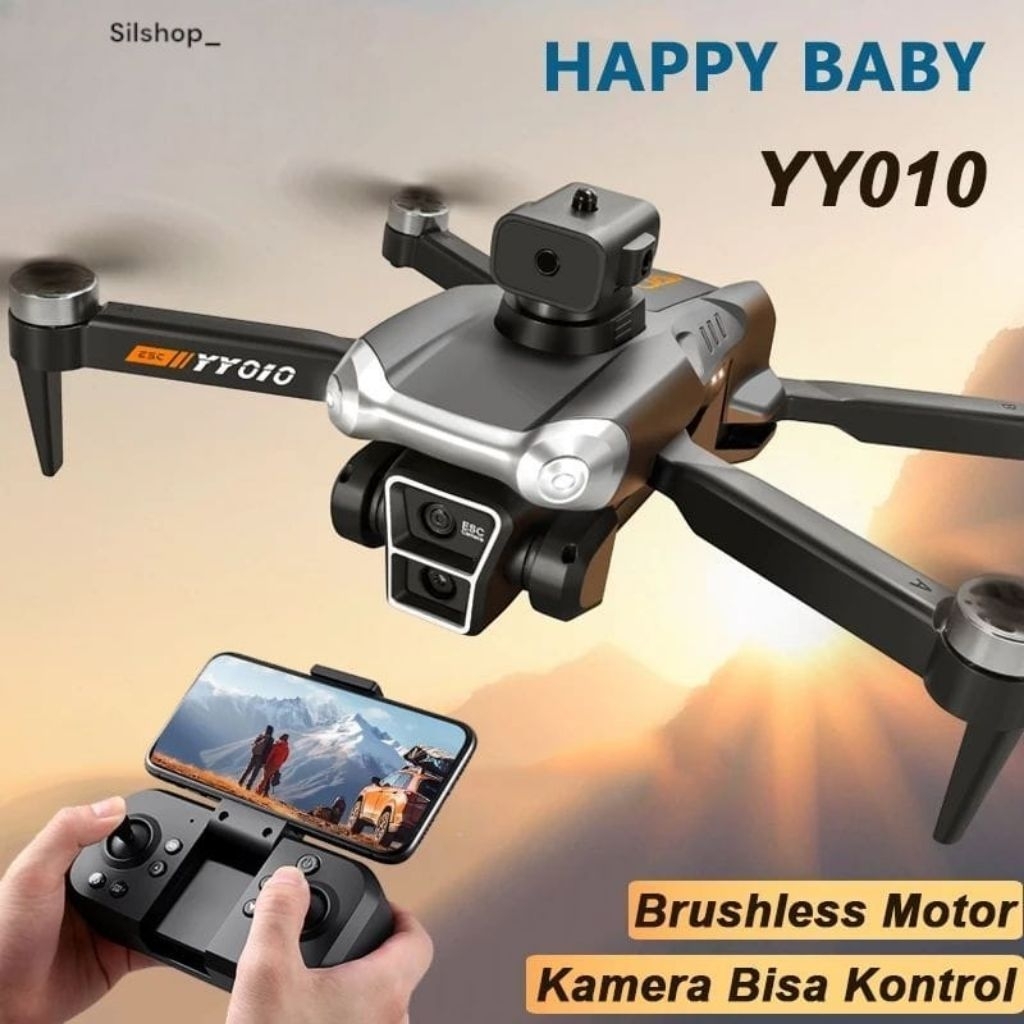 Jual Drone YY010 4K HD Dual Kamera WIFI FPV Anti Tabrakan Brushless Motor Kamera Bisa Digerakan ...