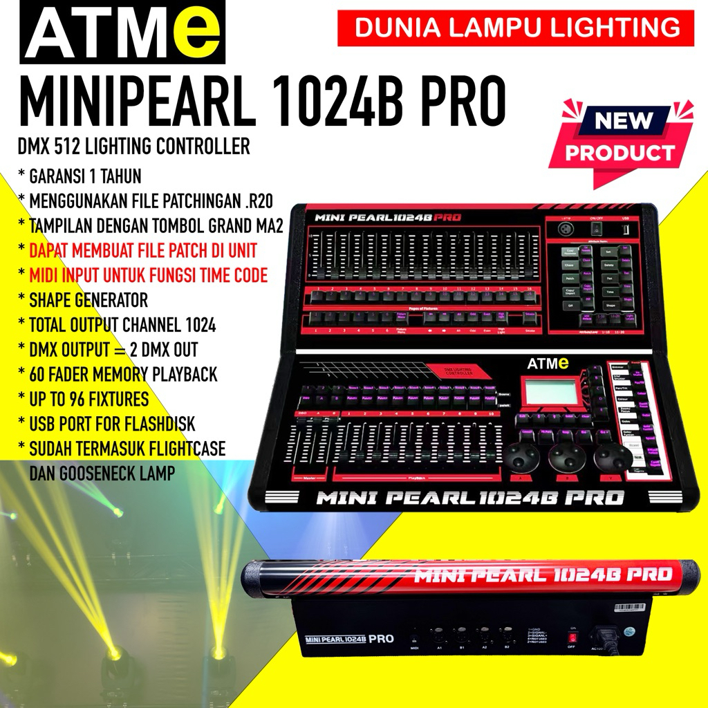Jual NEW Minipearl 1024B PRO Pearl 1024B PRO RED BLACK dmx console ...