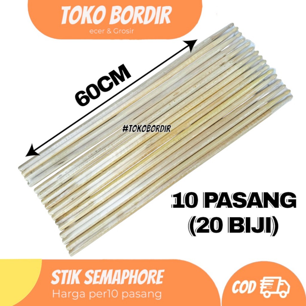 Jual Tongkat semaphore 10 pasang / 20 biji / stik semaphore | Shopee ...