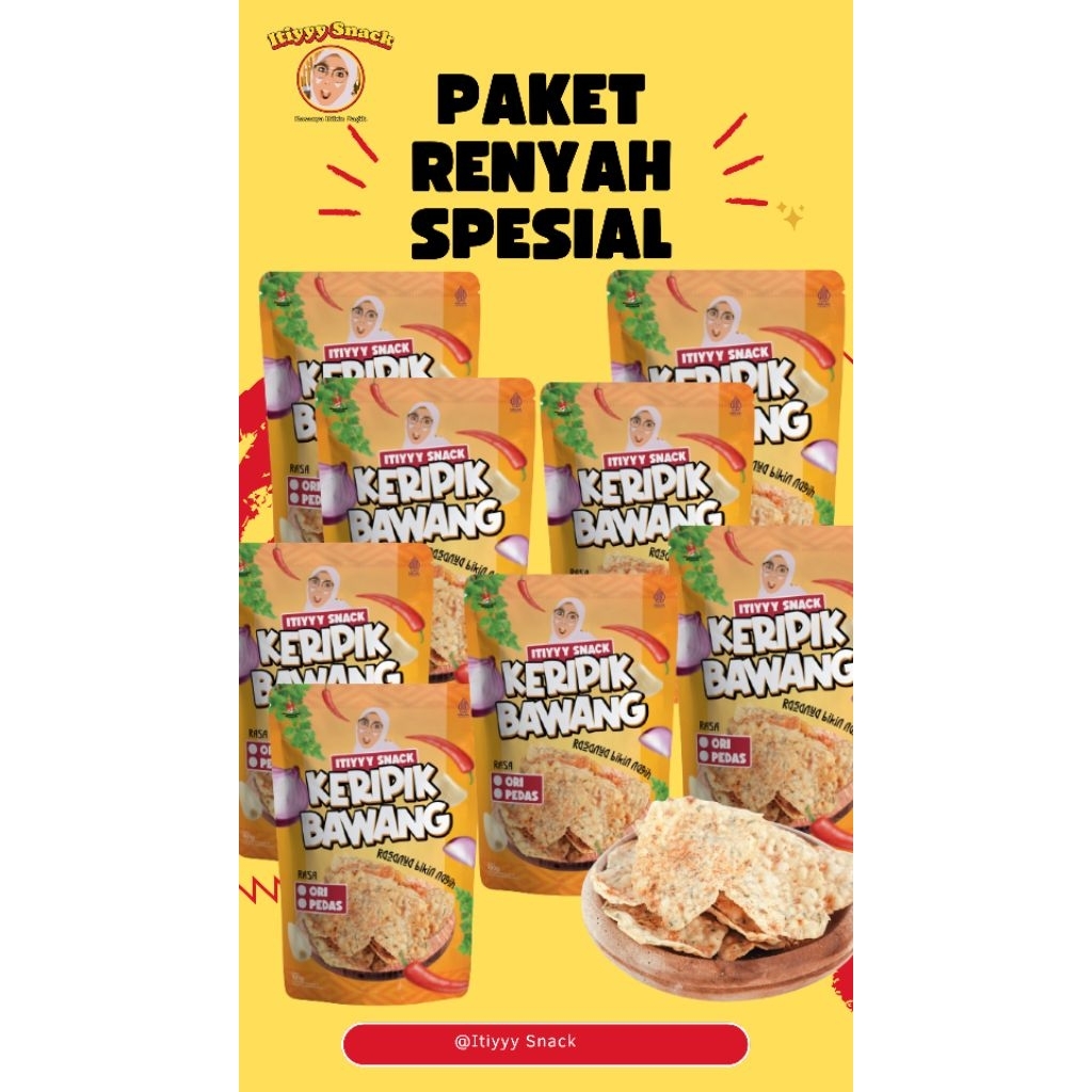 Jual Paket Renyah Spesial Keripik Bawang / makanan ringan / snack ...