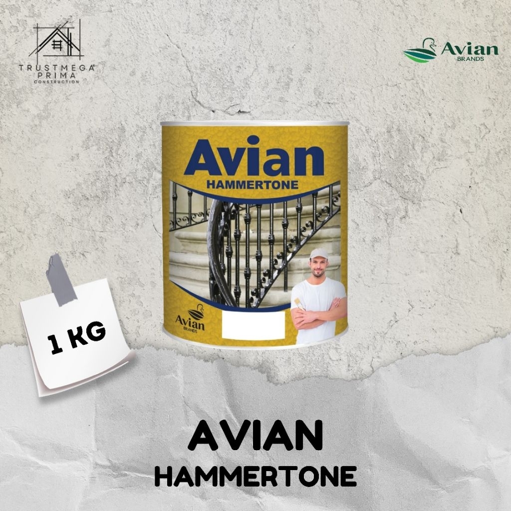 Jual CAT BESI TEXTURE AVIAN HAMMERTONE 1 KG | Shopee Indonesia
