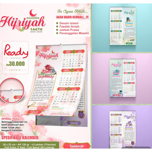 Jual Kalender Hijriah Tadzkirah 1447 H 2025 2026 Hijriyah | Shopee Indonesia