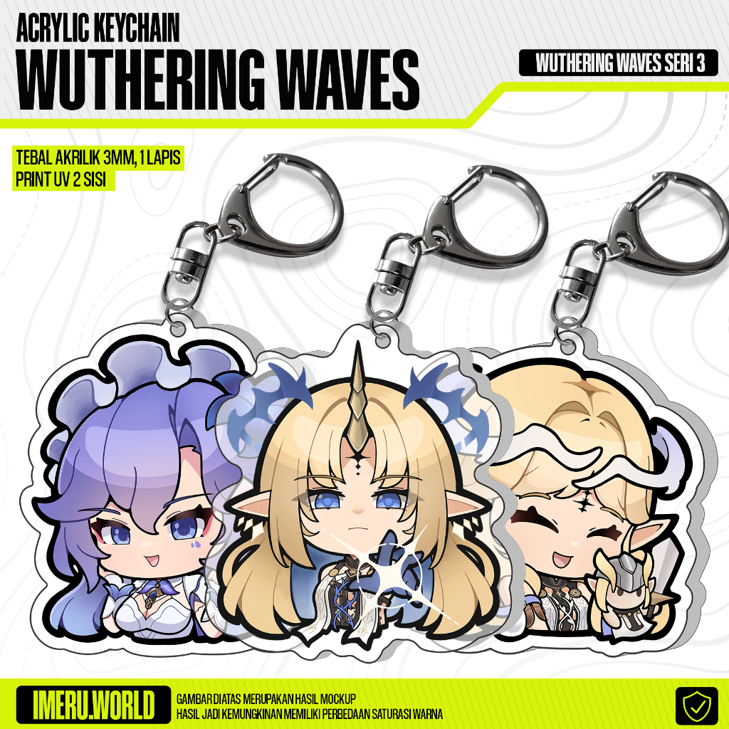 Jual Keychain Gantungan Kunci Akrilik Wuthering Waves Seri 3 Rinascita Cantarella Fleurdelys ...