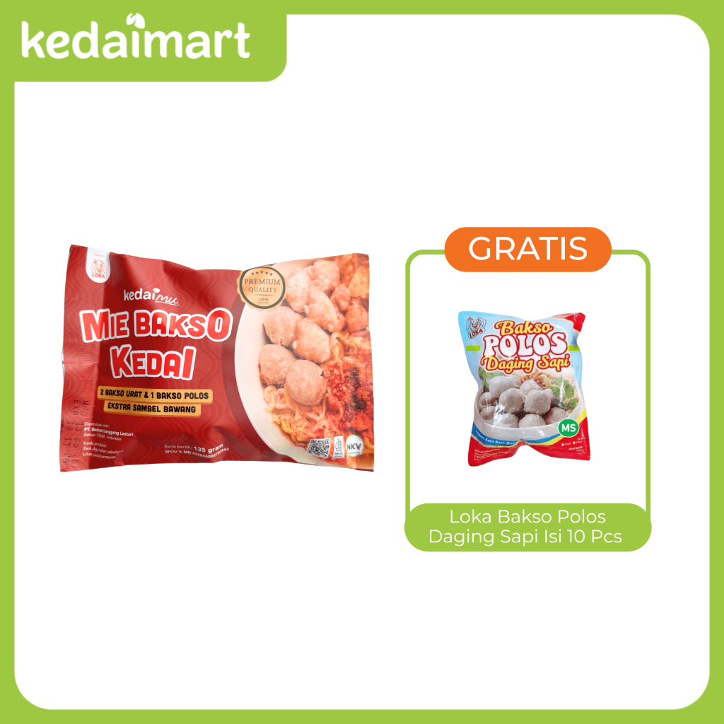 Jual KedaiMu Mie Bakso Kedai Instan Siap Saji Single FREE Loka Bakso ...