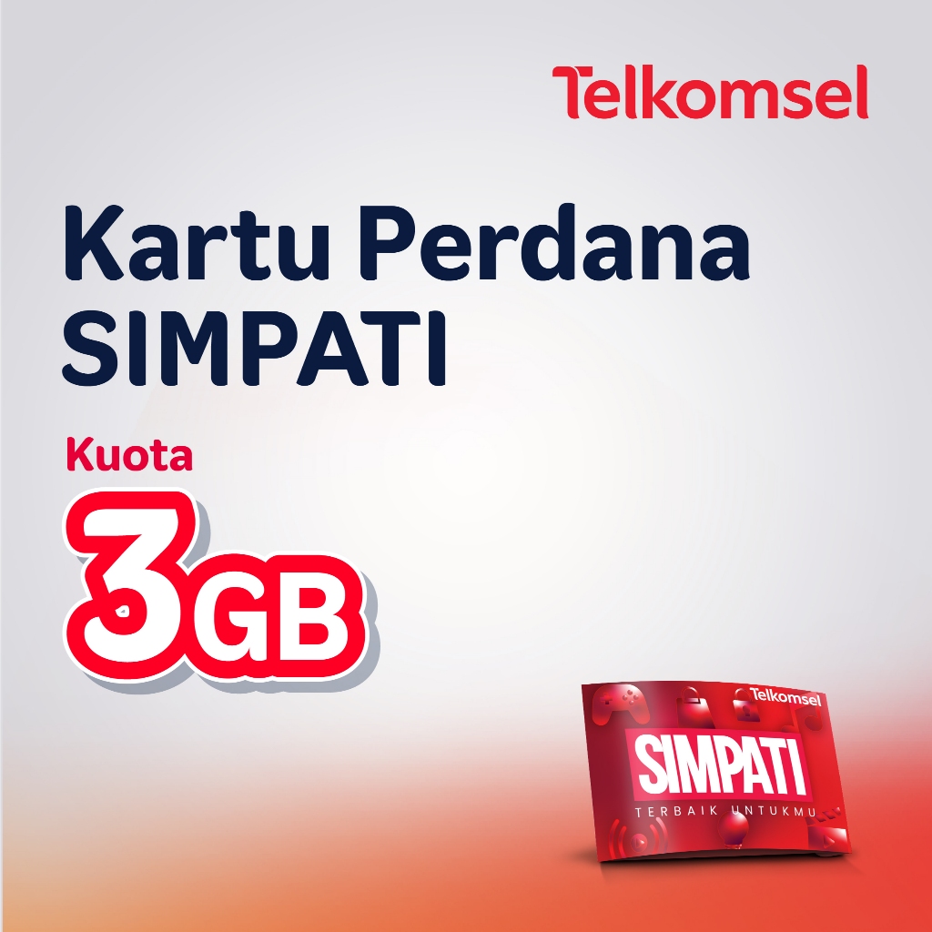 Jual Kartu Perdana SIMPATI #TerbaikUntukmu PraBayar Telkomsel - Bulanan 30 Hari 3GB Kuota ...
