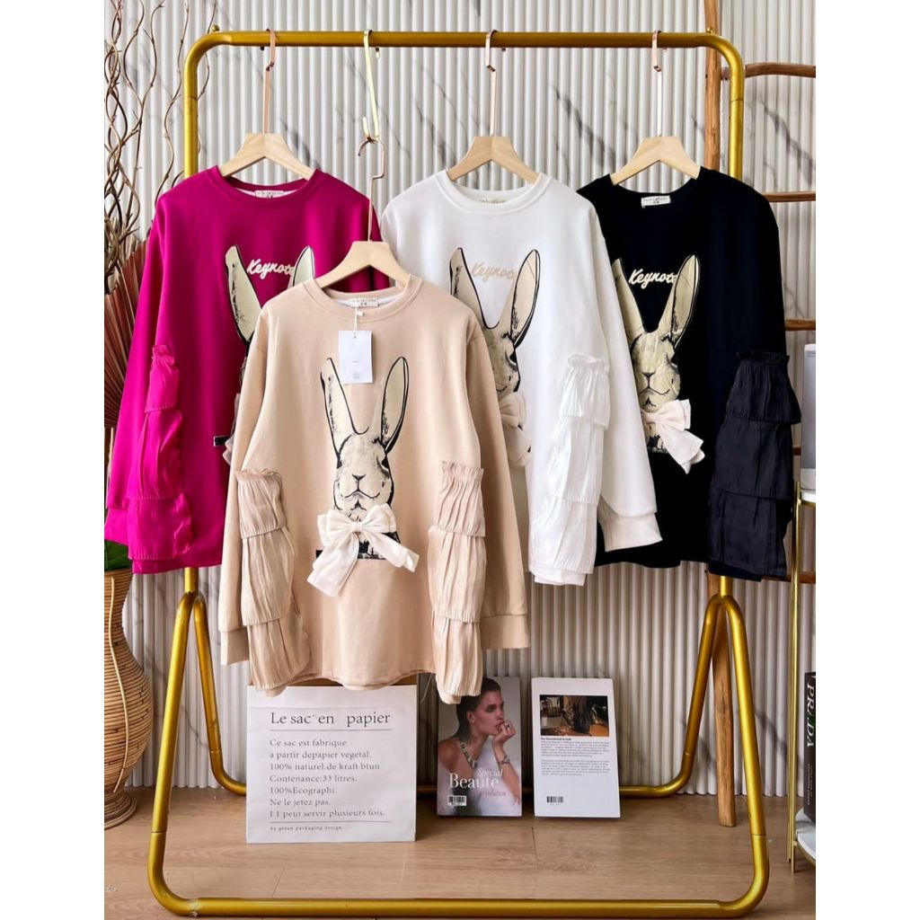 Jual CAVINAOFFICIAL Blus rabbit pita dan renda oversize ld 120 | Shopee ...