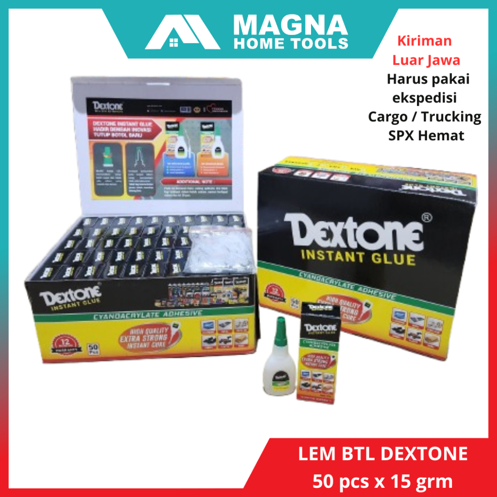Jual Lem Tetes / Super Glue Dextone 15 Gr - 50 Pcs Lem Dexton Serbaguna ...